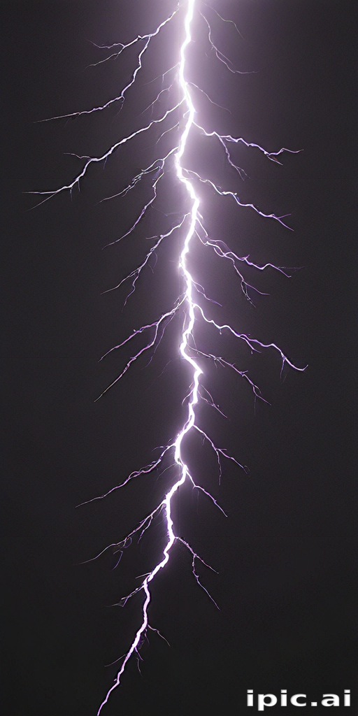 Striking Display of Nature's Power: A Majestic Lightning Bolt ...