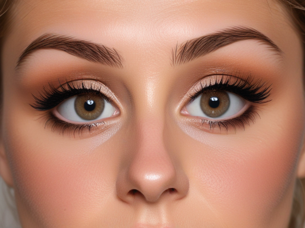 Close-Up Portrait Highlighting Striking Makeup and Beautiful Eye Details