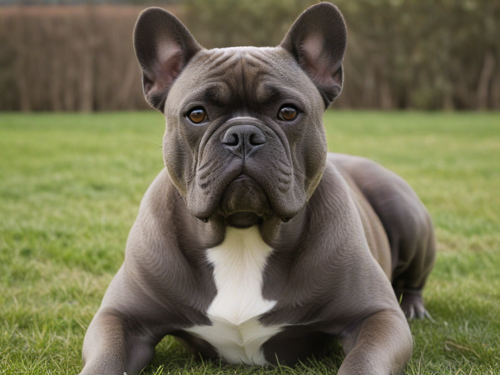 Cane Corso dog head on french bulldog body