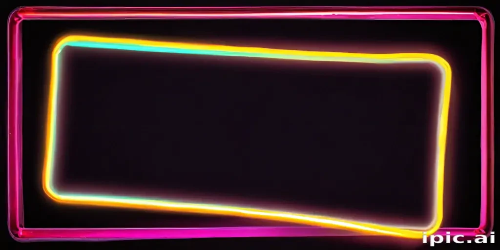 Colorful Neon Light Frame Creating a Vibrant and Eye-Catching Display