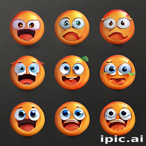 A Colorful Collection of Expressive Emoji Faces for Various Emotions.