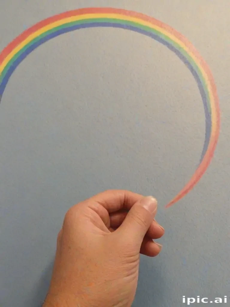 Creating a Colorful Rainbow on the Wall with a Hand Gesture