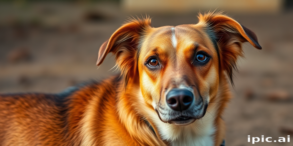 A Beautiful Dog with Expressive Eyes and a Playful Spirit in Nature.
