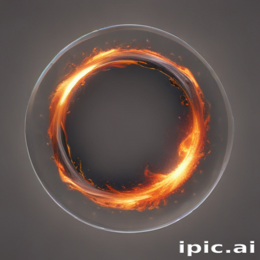 Dynamic Circular Flame Design with Glowing Orange and Yellow Elements