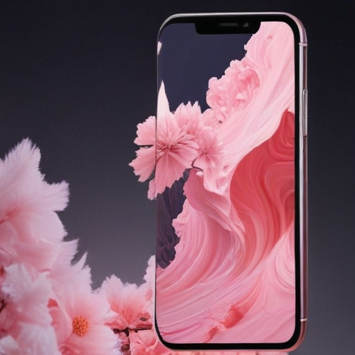 Stunning Pink Floral Theme Displayed on a Modern Smartphone Device