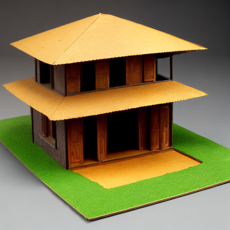 Simple cardboard model of the Lota de macedo soares house