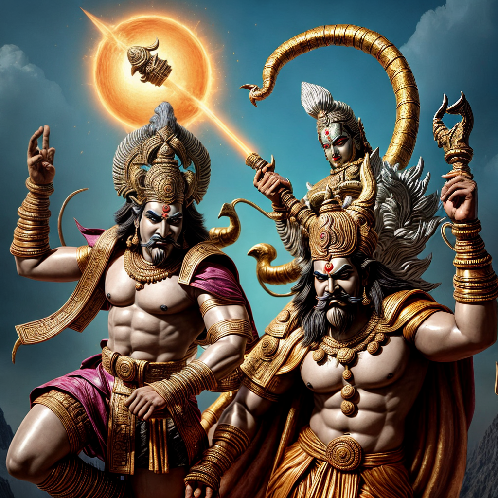 Free Ai Image Generator Ravan, a central figure in Hindu mythology, is ...