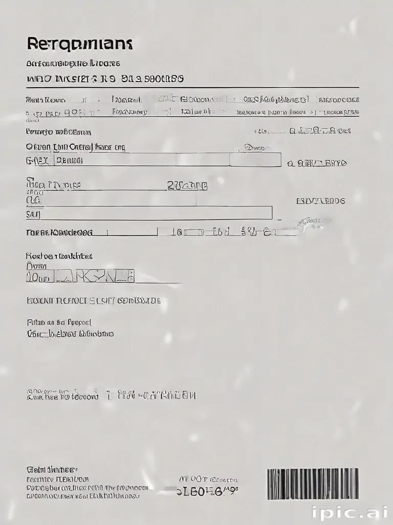 Official Document Detailing Personal Information and Identification for ...
