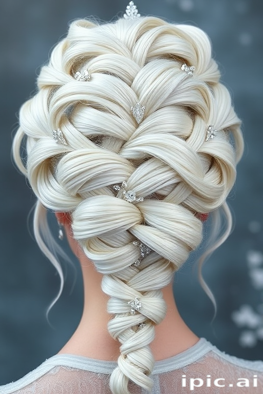 Intricate Braided Updo with Elegant Accessories for a Special Occasion