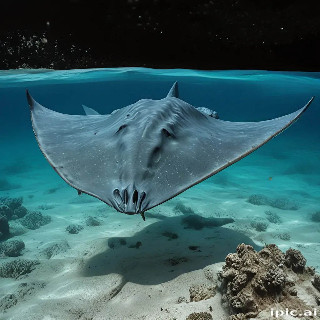 Majestic Stingray Gliding Gracefully Through Crystal Clear Tropical ...