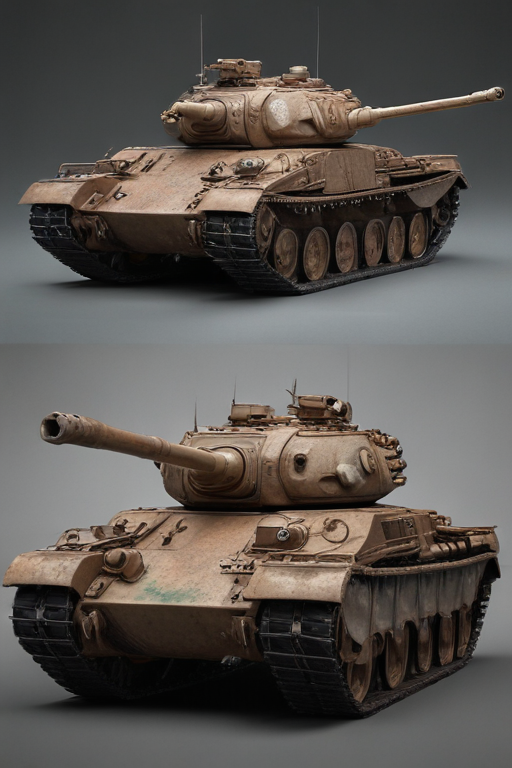 Detailed View of a Weathered Military Tank Showcasing Battle History ...