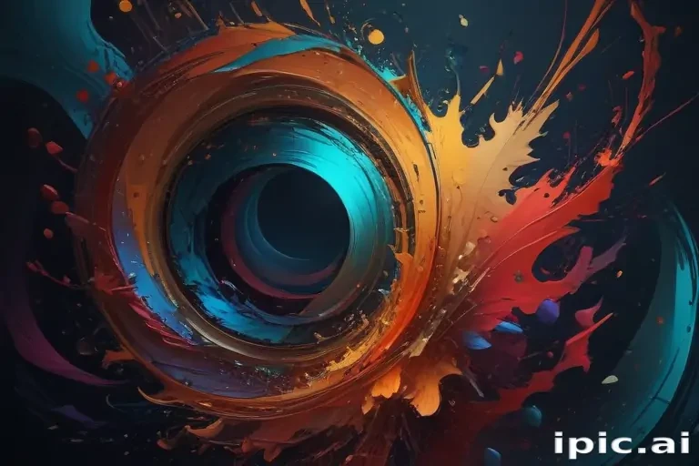 Vibrant Swirls of Color Create a Dynamic Abstract Circular Composition