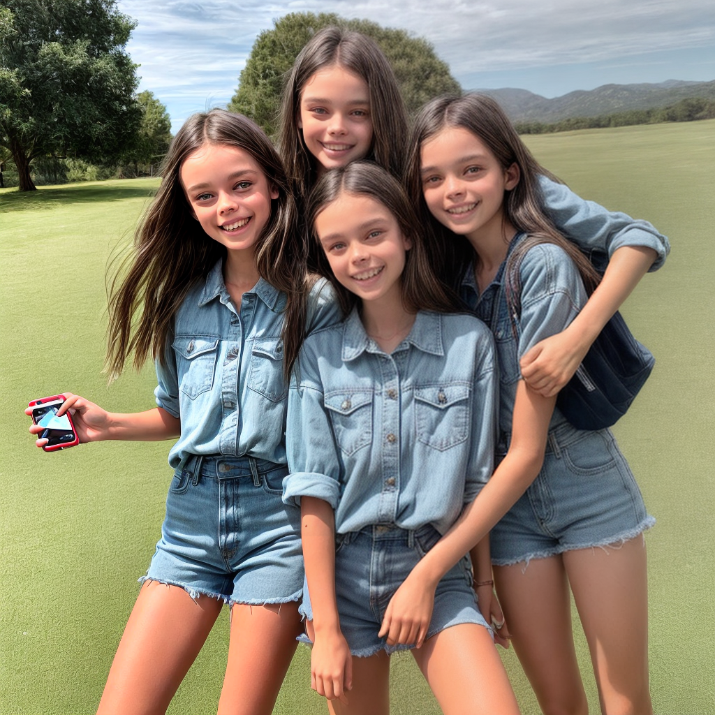 Meika woollard making a selfie face with friends