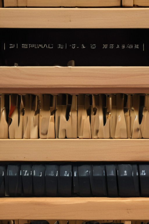 A Close-Up View of Vintage Piano Keys with Unique Textures and Colors.