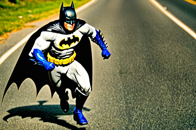 Mean Batman running
