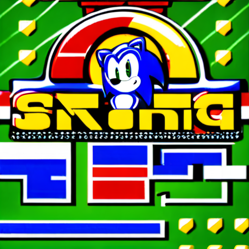 a sonic game logo with the tittle sonic revolution rp