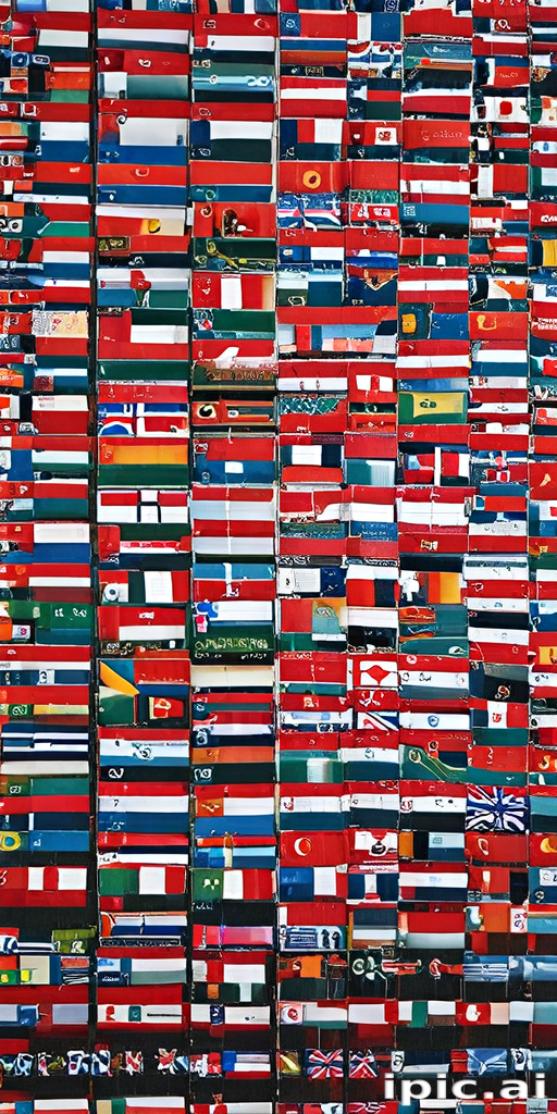 A Colorful Mosaic of Flags Representing Nations from Around the World