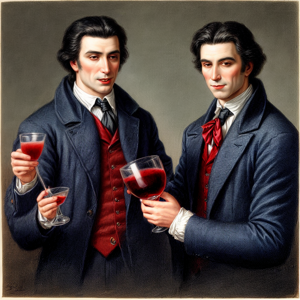 vampire drinking blood