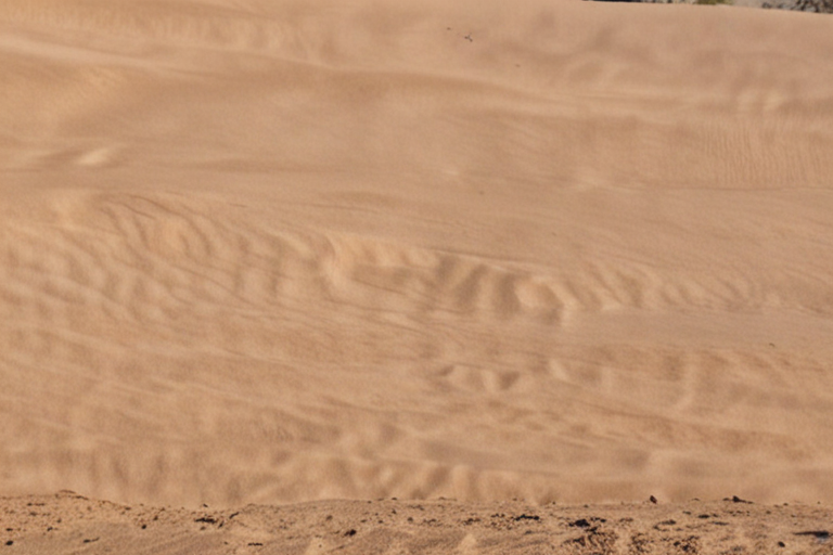 Giant sand dune on pitchers mound at a baseball field