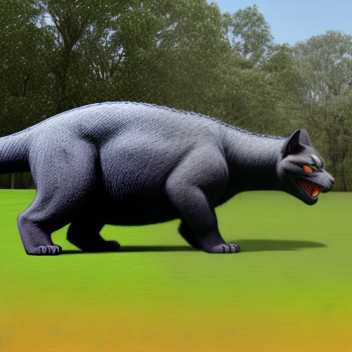 a cat the size of a dinosaur