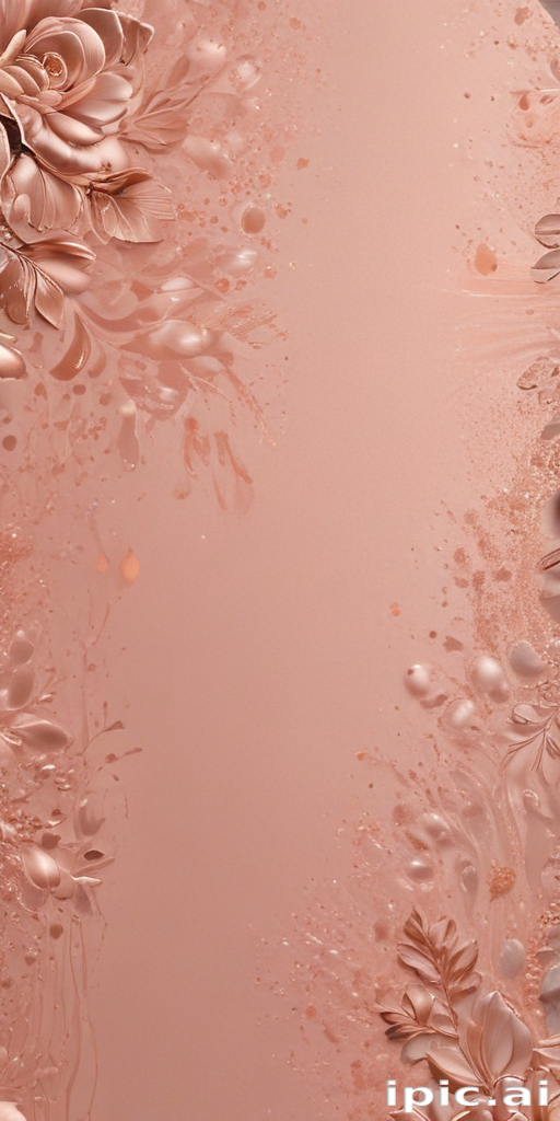 Elegant Floral Design with Soft Rose Gold Textures and Delicate Details