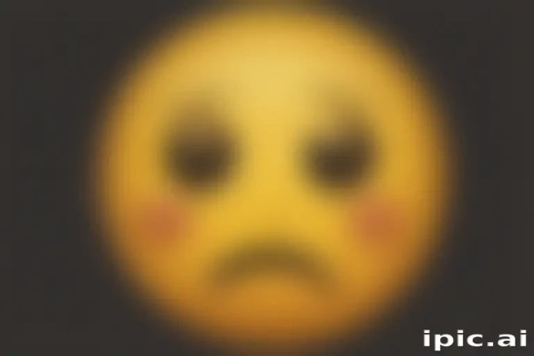 An Out-of-Focus Emoji Expressing Sadness with Blurred Facial Features