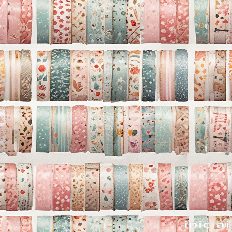 A Colorful Collection of Decorative Washi Tapes in Various Patterns and ...