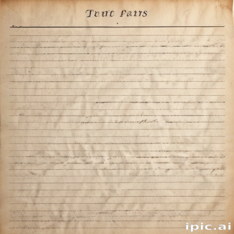 An Empty Manuscript Page Awaiting Creative Thoughts and Ideas