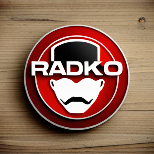 Make me a logo and add text "Radko"