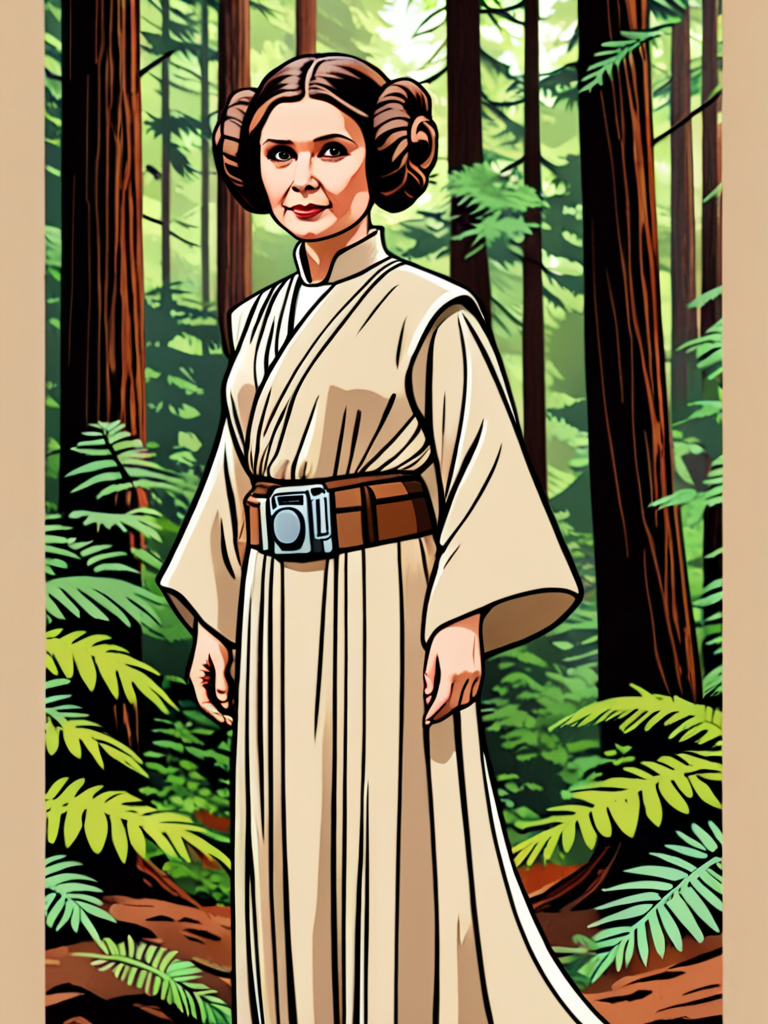 Endor leia cartoon