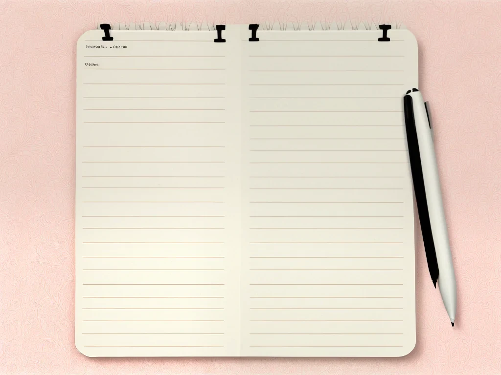 A Blank Notebook and Pen Ready for Your Creative Ideas and Thoughts
