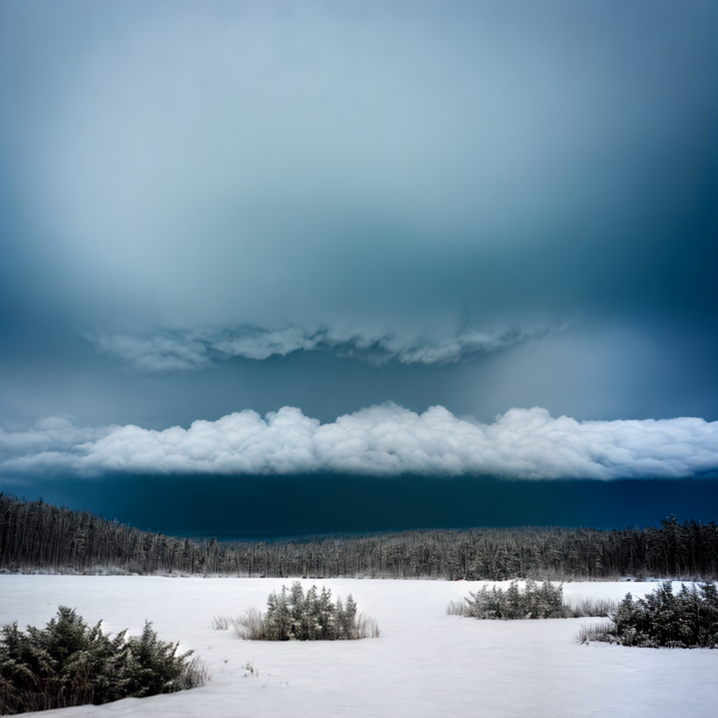 snow apocalypse gloomy dark sky