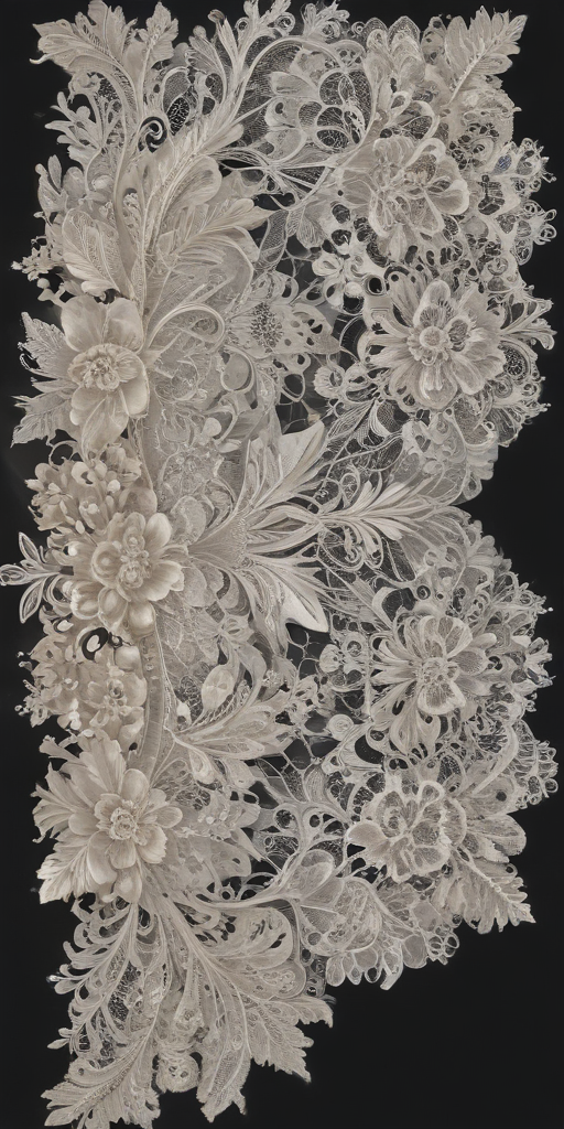 Intricate Floral Lace Design with Delicate Patterns and Elegant Textures