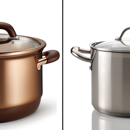 Comparing Two Distinct Cooking Pots: One Copper and One Stainless Steel