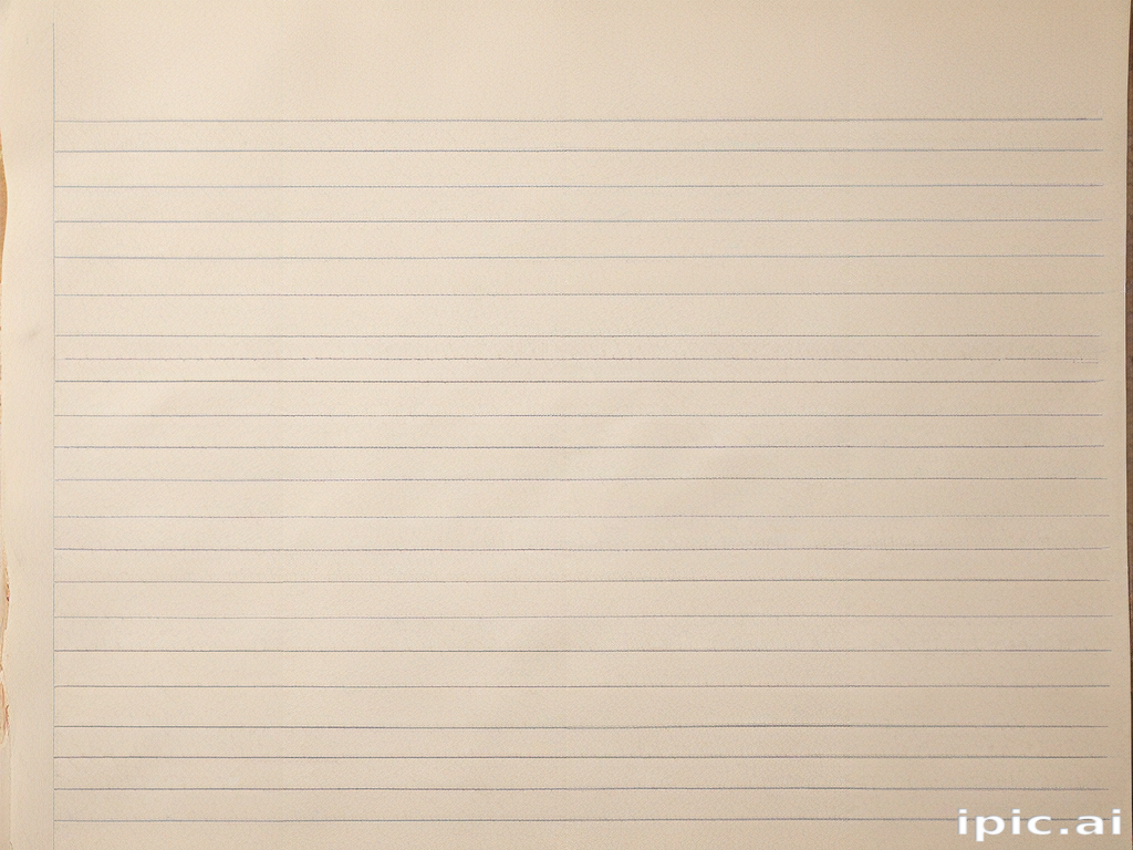 Blank Notebook Page Ready for Creative Writing or Thoughtful Reflection