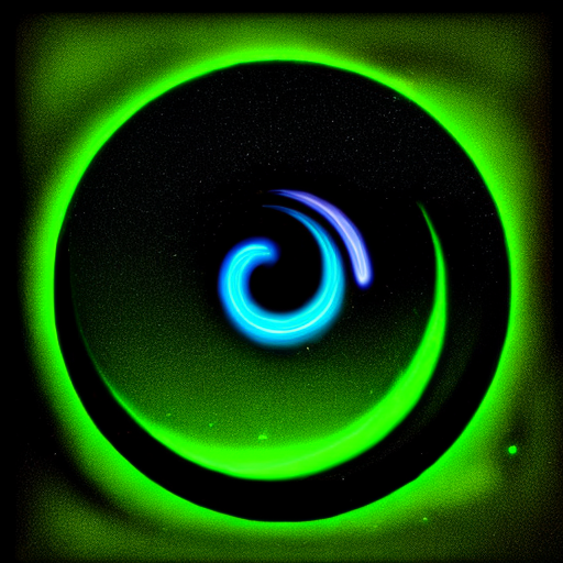 the name Zonia glowing green with a black background.