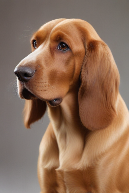 A Beautiful Golden Dog with Soft Fur Posing Elegantly for the Camera