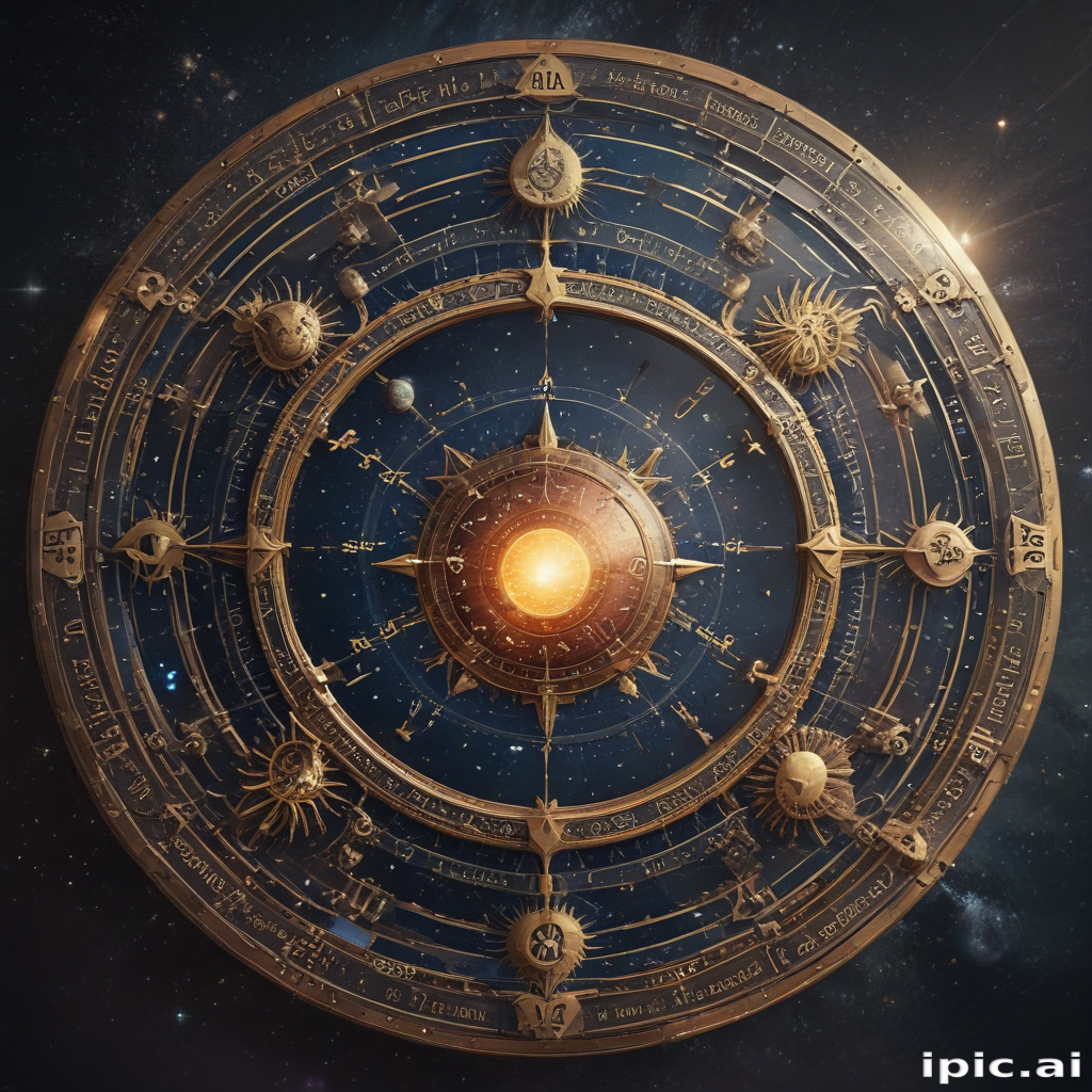An Intricate Celestial Map Depicting the Mysteries of the Universe