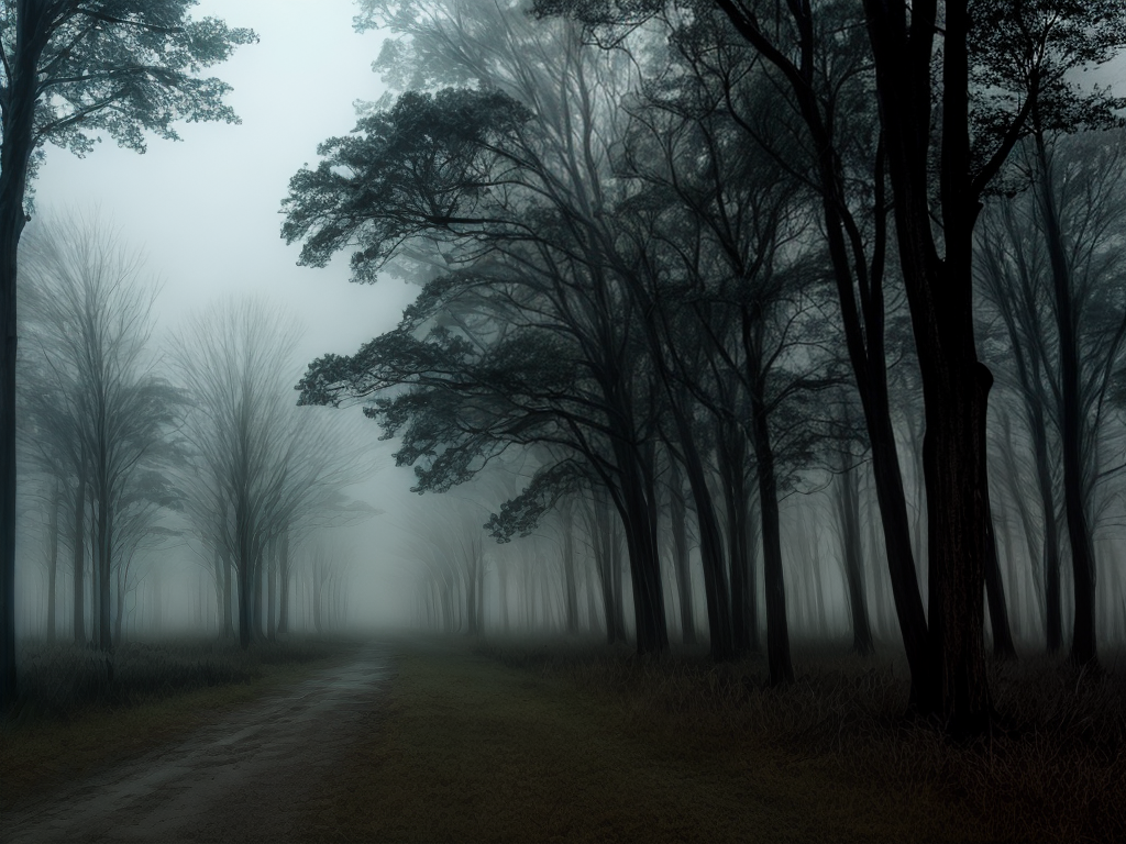 night, fog, horror atmosphere