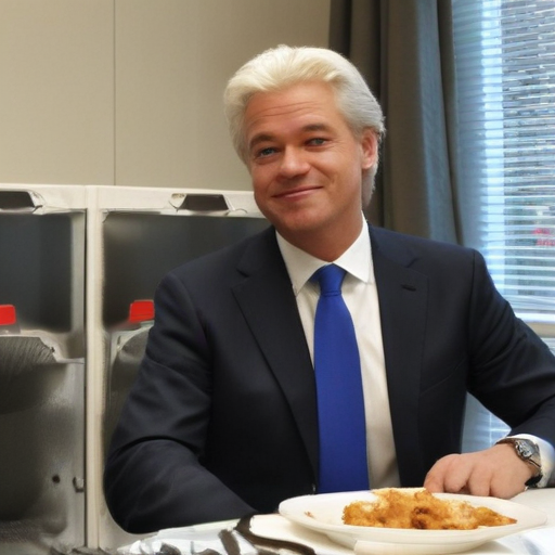 Geert Wilders eats Mark Rutte