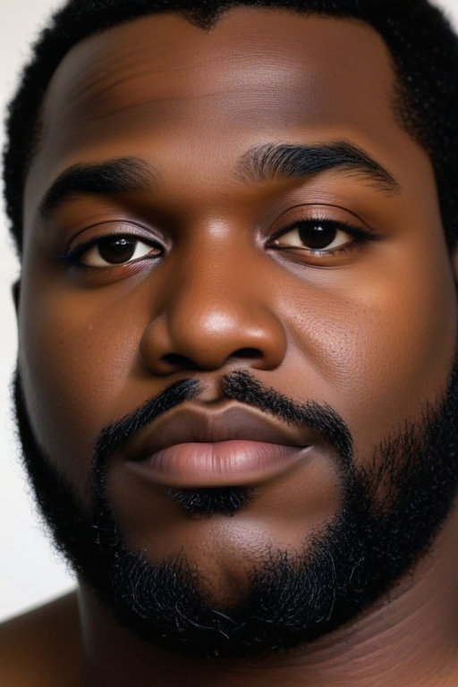 A Close-Up Portrait of a Confident Man with a Strong Beard