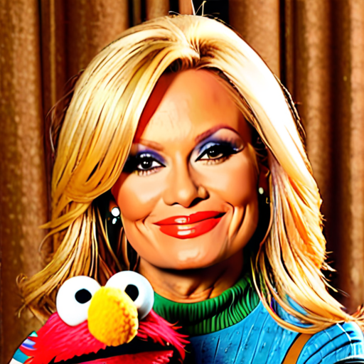 Sesame Street Bert with Pamela Anderson