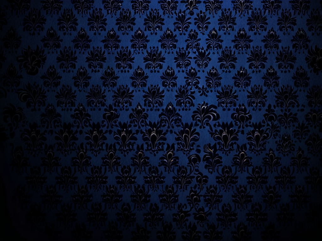 Elegant Blue Wallpaper with Intricate Floral Patterns for Stylish ...