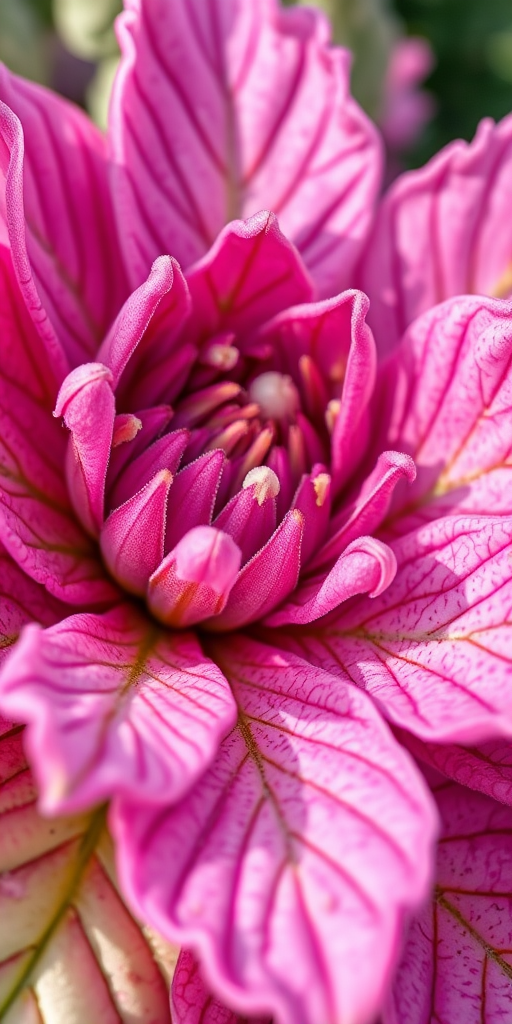 Vibrant Pink Flower with Intricate Petals and Stunning Details in Bloom
