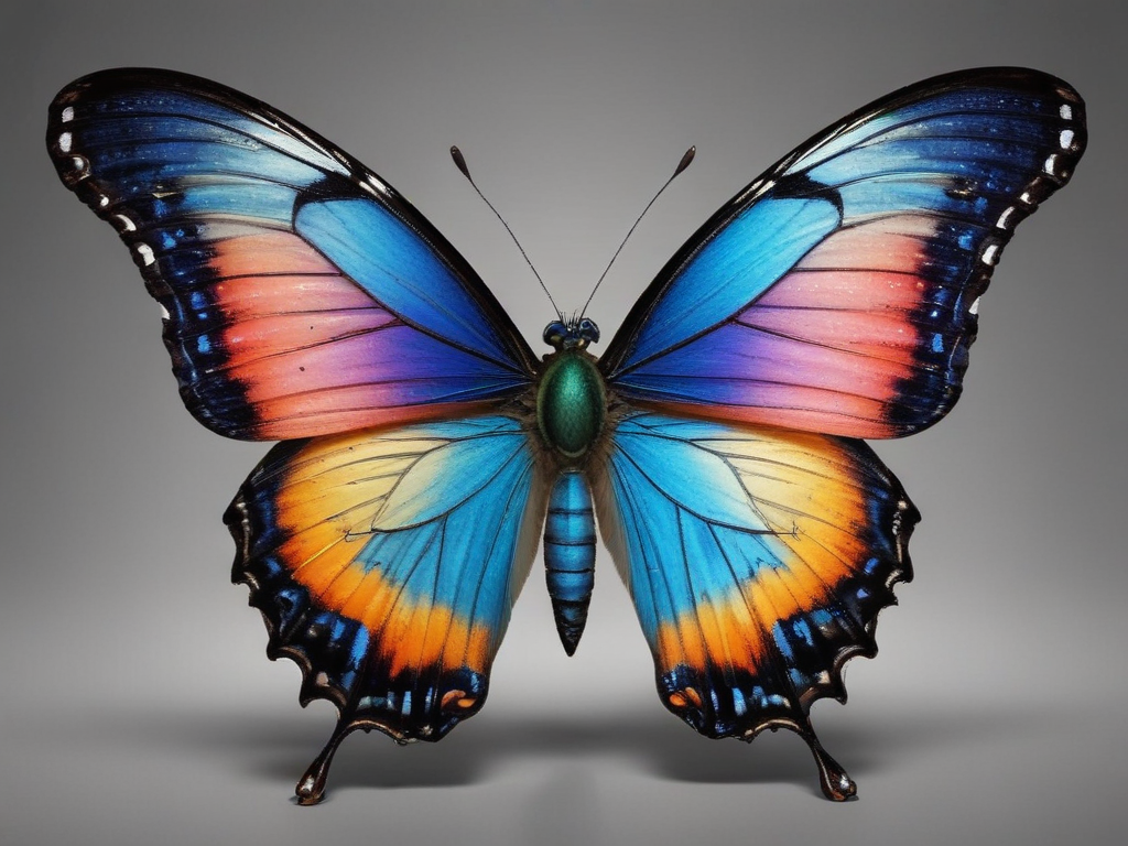 A Vibrant Blue Butterfly Showcasing Stunning Colors and Intricate Patterns