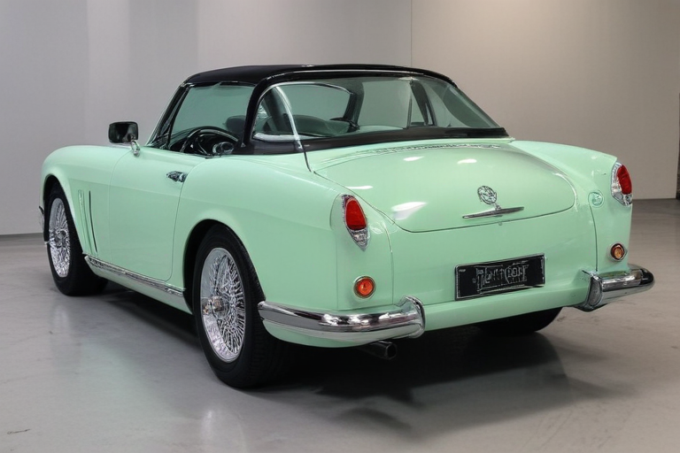 Classic Mint Green Convertible Sports Car with Sleek Design and Chrome ...