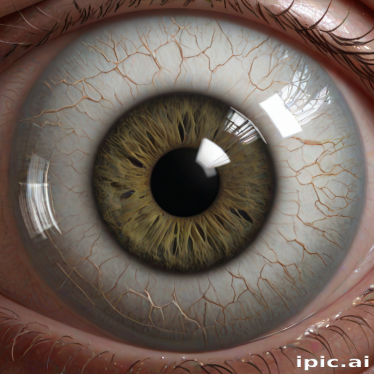 A Close-Up View of a Human Eye Showcasing Intricate Details and Colors.