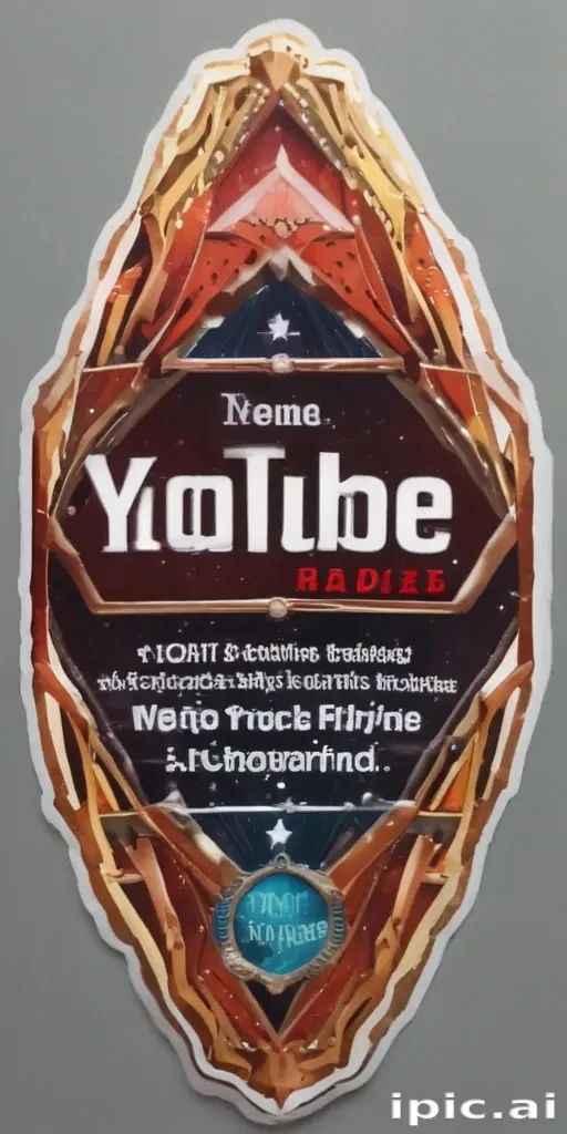 Creative YouTube Logo Design Featuring Cosmic Elements and Vibrant Colors