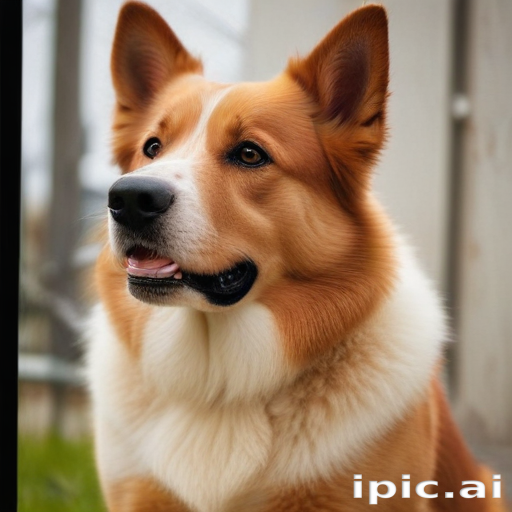 A Beautiful Dog with Soft Fur and Curious Expression in Nature.