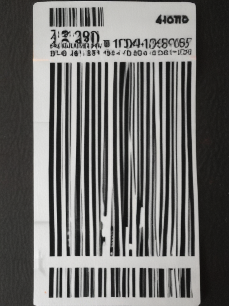 Close-Up View of a Barcode Scanner Image on a Plastic Card